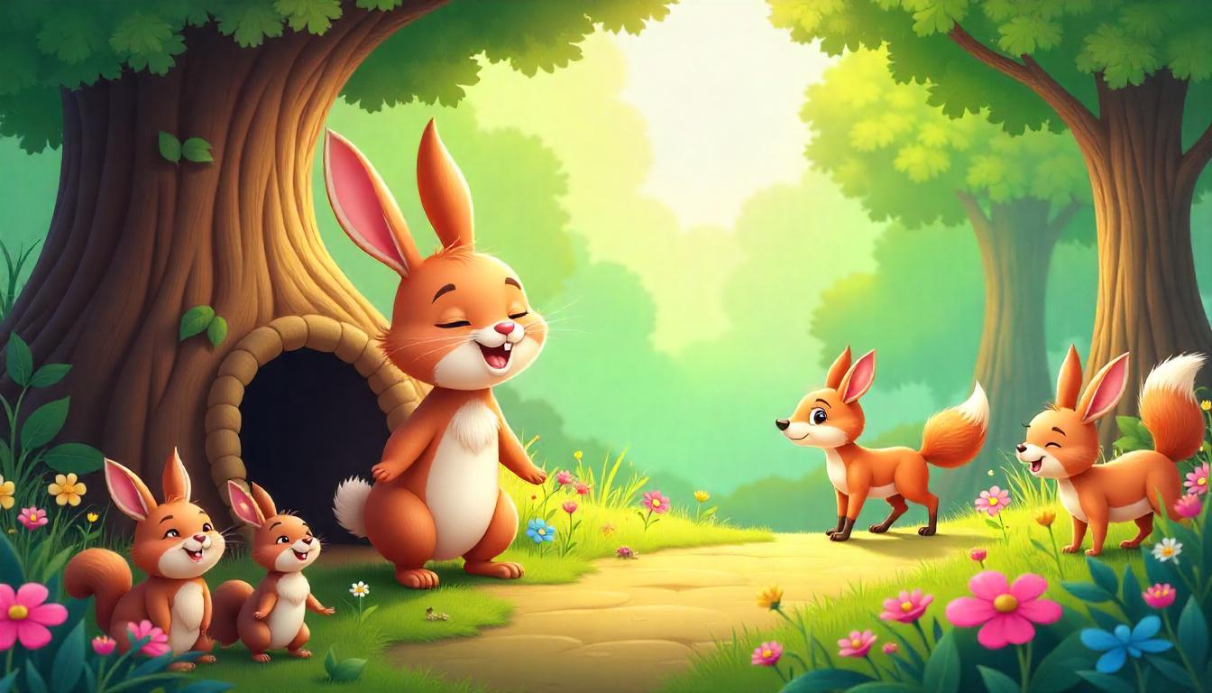 The Clever Rabbit and the Cunning Fox - An English Short Story for Kids ...